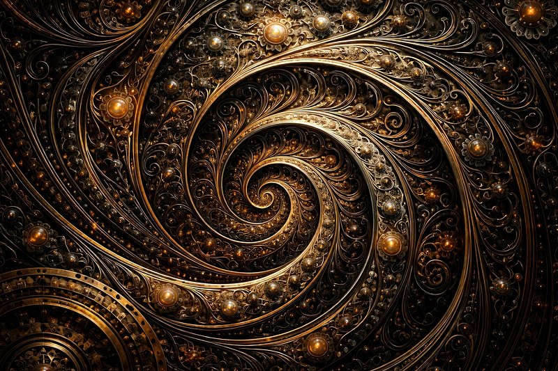 Spiral Fractal Wallpaper Art Mobile Golden Images | Free Photos, PNG ...
