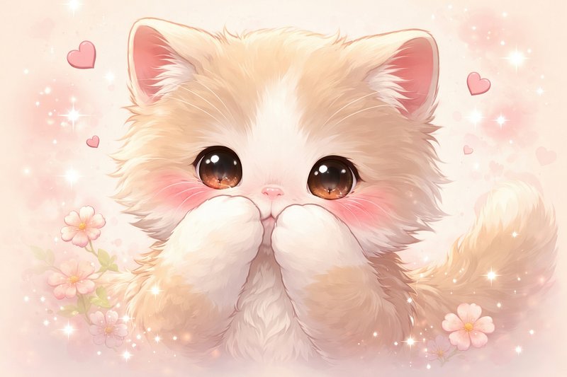 Cute Cat Wallpaper Cartoon Background JPG Images | Free Photos, PNG ...