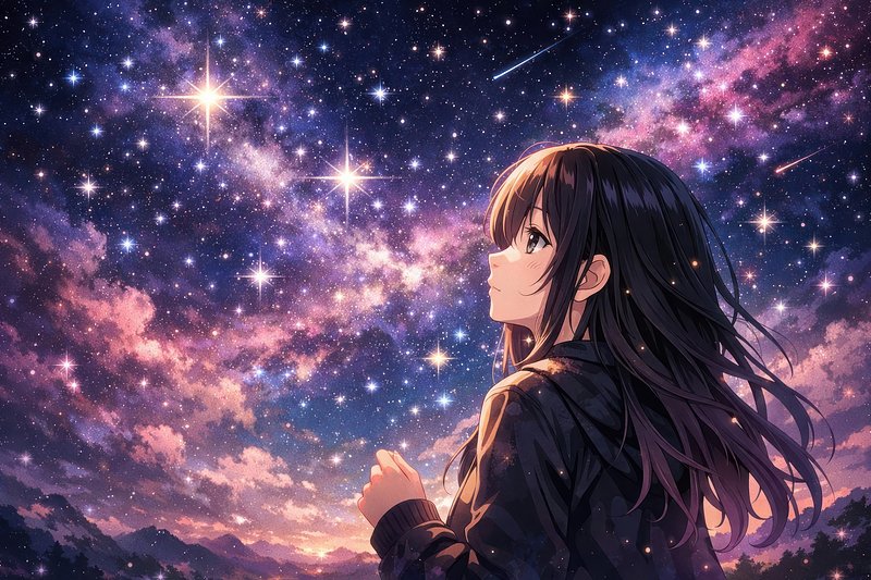 Girl+night Galaxy Images | Free Photos, PNG Stickers, Wallpapers ...