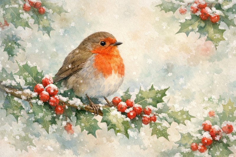 Berries In Snow Winter Background Snowy Holiday Images | Free Photos ...