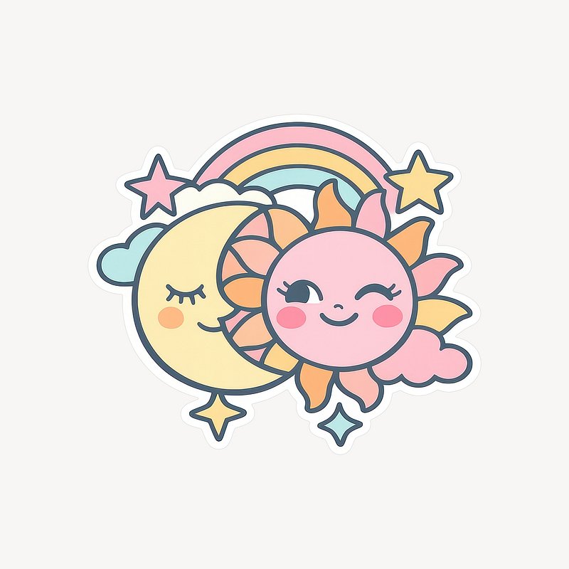 Sun And Stars Cute Design Images | Free Photos, PNG Stickers ...