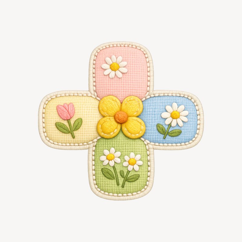 Flower Embroidered Patch Isolated Embroidery PNG Images | Free Photos ...