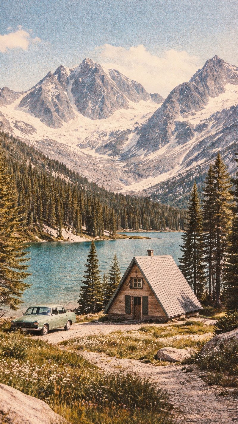 Lakeside Cabin Scenery Images | Free Photos, PNG Stickers, Wallpapers & Backgrounds - rawpixel