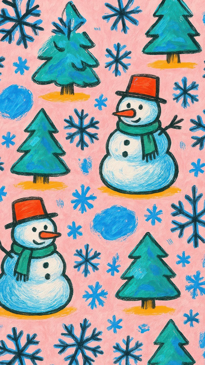 Snowman Mobile Wallpapers Festive Cute Background Images | Free Photos ...