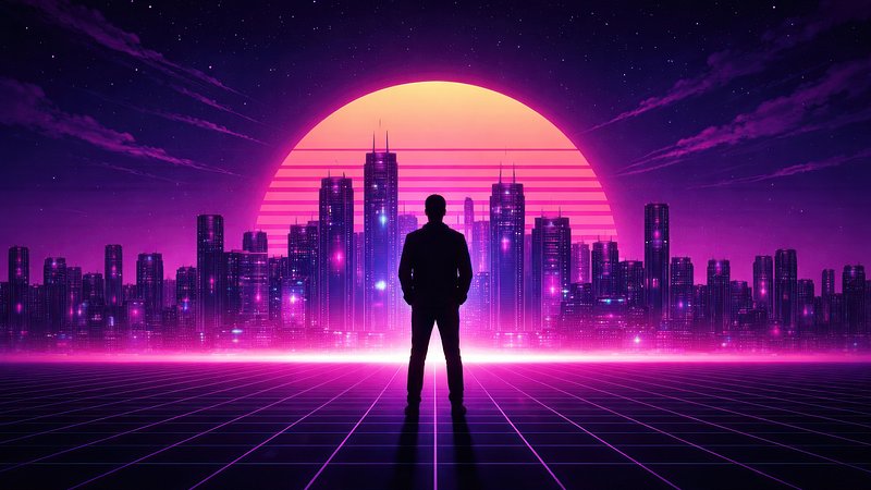 Sunset City Image Grid Neon Sky Images | Free Photos, PNG Stickers ...