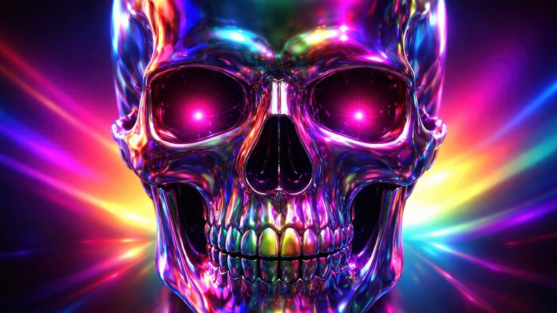 Rainbow Hd Wallpaper Illustration Skull Images | Free Photos, PNG ...