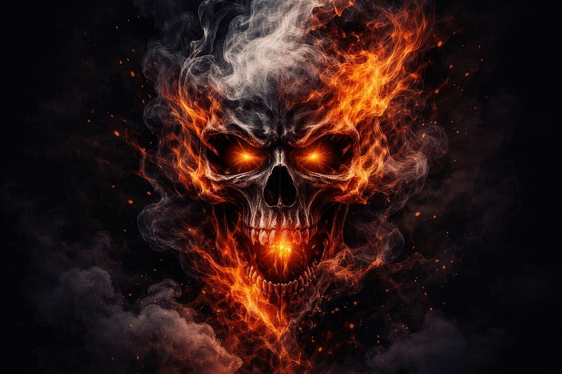 Background Smoke And Fire Skull Images | Free Photos, PNG Stickers ...