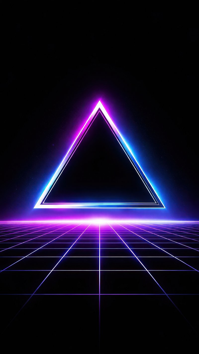 Wallpaper Triangle Pattern Neon Art Images | Free Photos, PNG Stickers ...