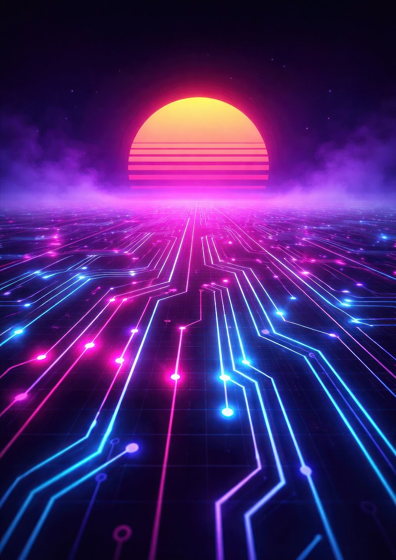 Waves Tech Neon Art Background Wallpaper Images | Free Photos, PNG ...