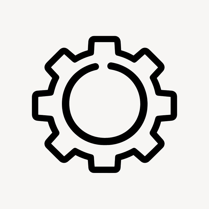 Background Gear Minimal PNG Transparent Black Images | Free Photos, PNG ...