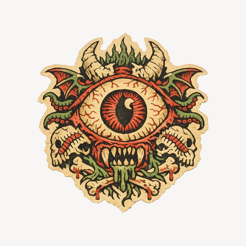 Horror+tattoo+designs PNG Images | Free Photos, PNG Stickers ...