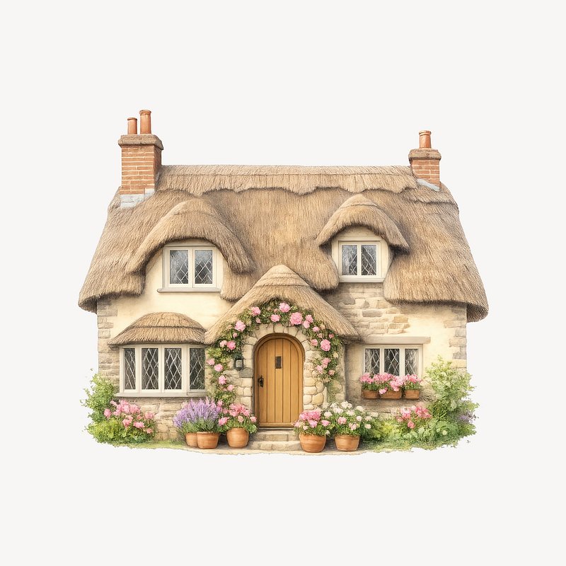 Storybook Cottage Background Charming House Texture Images | Free ...