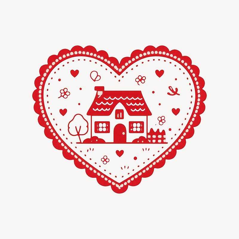Heart+shaped+house Background PNG Images | Free Photos, PNG Stickers ...