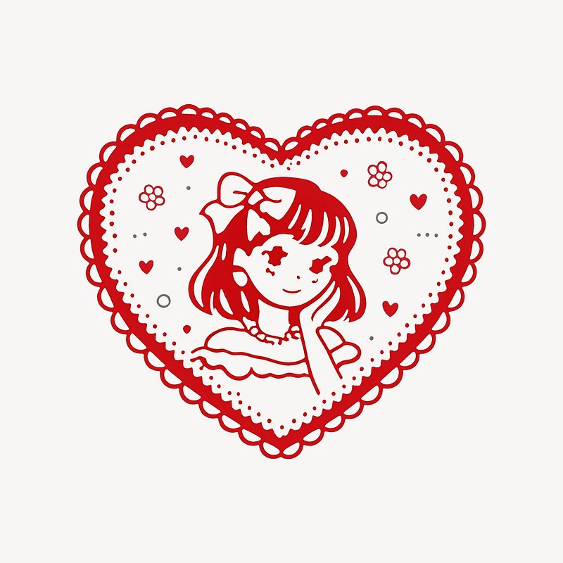 Girl+drawing+a+heart Shadow Cute Design Images | Free Photos, PNG ...