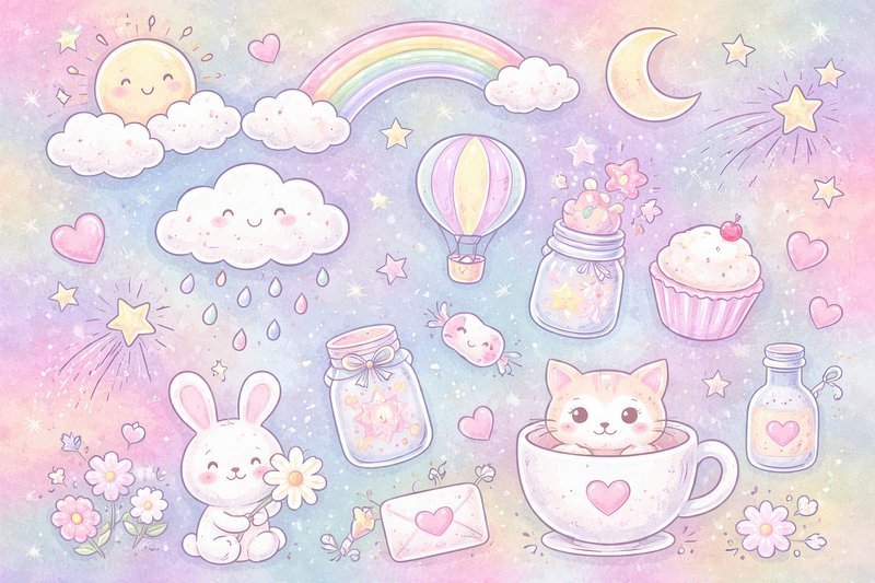 Sky Cloud Rainbow Cute Wallpaper Background Images | Free Photos, PNG ...