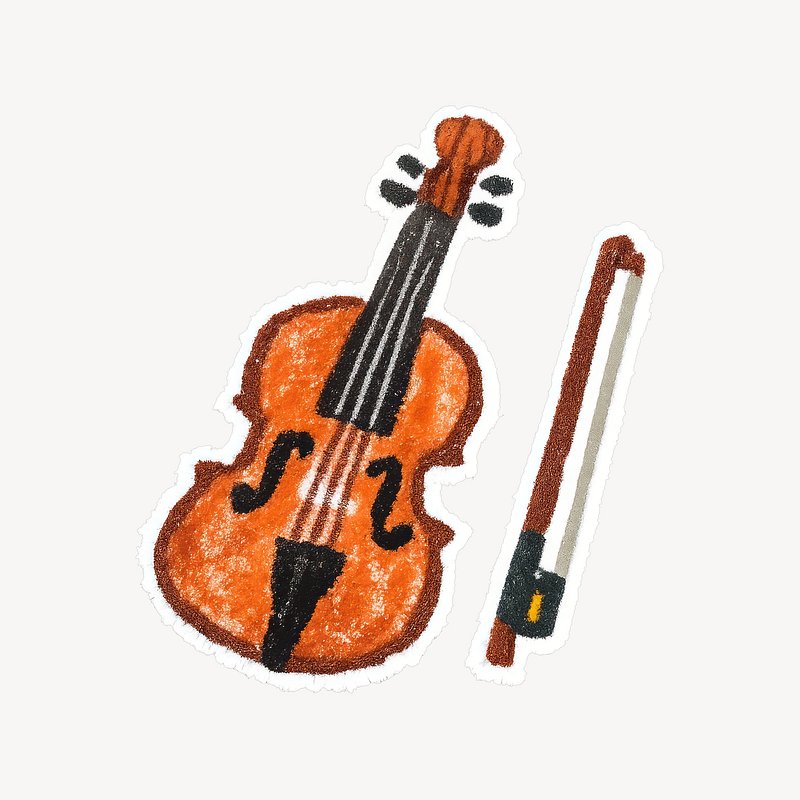 Violin Outline Gradient Musical PNG Sticker Images | Free Photos, PNG ...