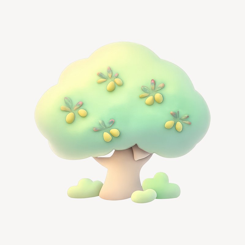 Cartoon Fruit Tree Art PNG Nature Images | Free Photos, PNG Stickers ...