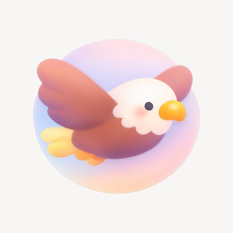 Eagle+cartoon Cute Aesthetic Images | Free Photos, PNG Stickers ...