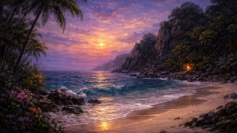 Beach Paint Wallpaper Scenery Images | Free Photos, PNG Stickers ...