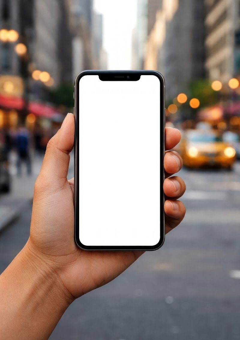 Street Screen Hand Background Blank Smartphone Images | Download Free ...