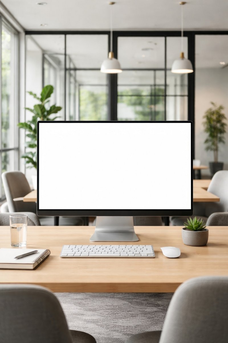 Room Workspace Mockup Design Interior White Images | Free Photos, PNG ...