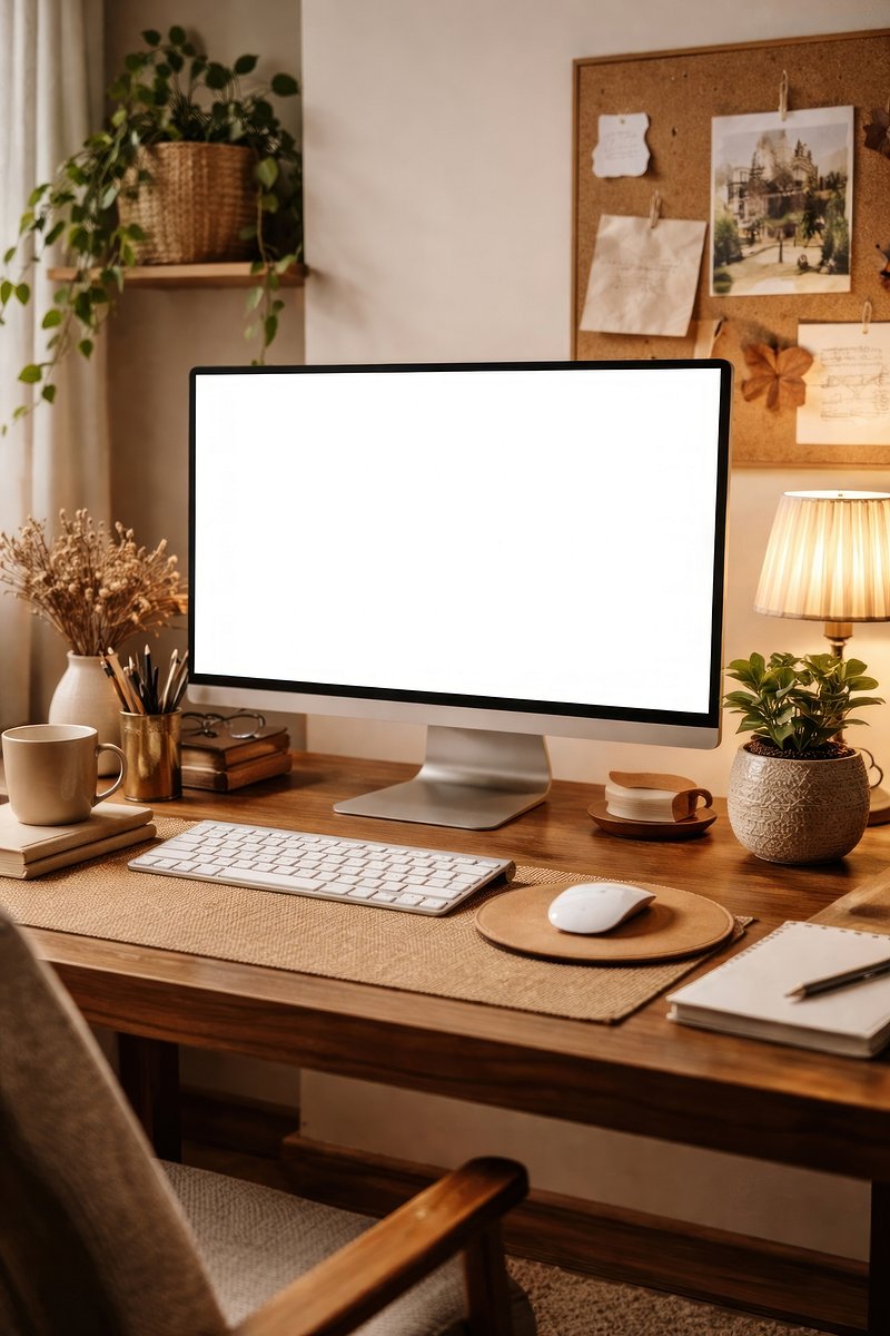 Computer+backgrounds Light Mockup Wooden Workspace Images | Free Photos ...