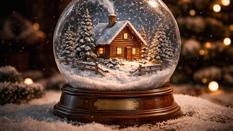 Winter Landscape With House Snowy Lights Illustration Images | Free ...