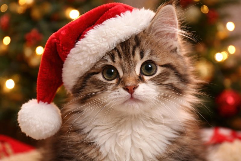 Christmas Wallpaper Cats Cute Pet Images | Free Photos, PNG Stickers ...