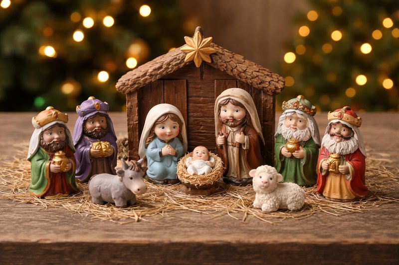 Jesus In The Manger Scene Mary Nativity Images | Free Photos, PNG ...