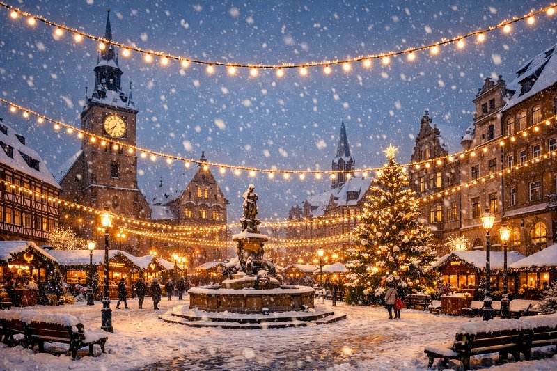 Christmas Town Wallpaper JPEG Tree Images | Free Photos, PNG Stickers ...