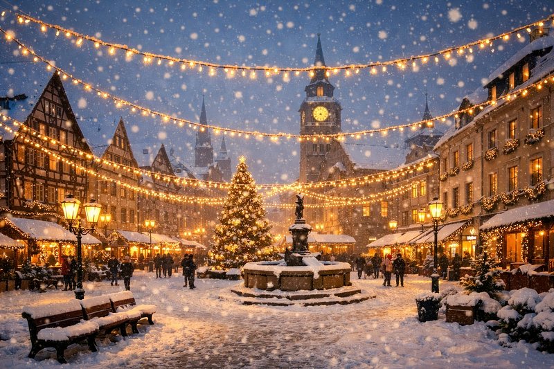 Christmas Town Wallpaper JPEG Tree Celebration Images | Free Photos ...