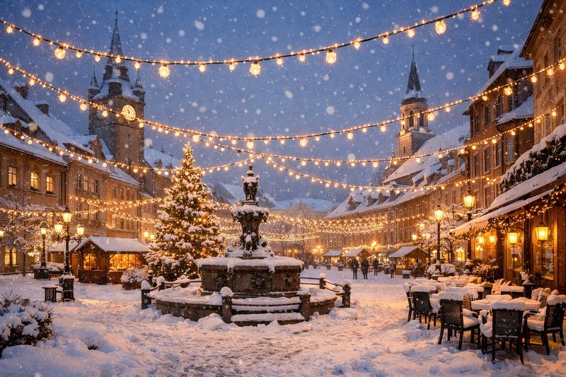 Christmas Town Wallpaper JPEG City Images | Free Photos, PNG Stickers ...
