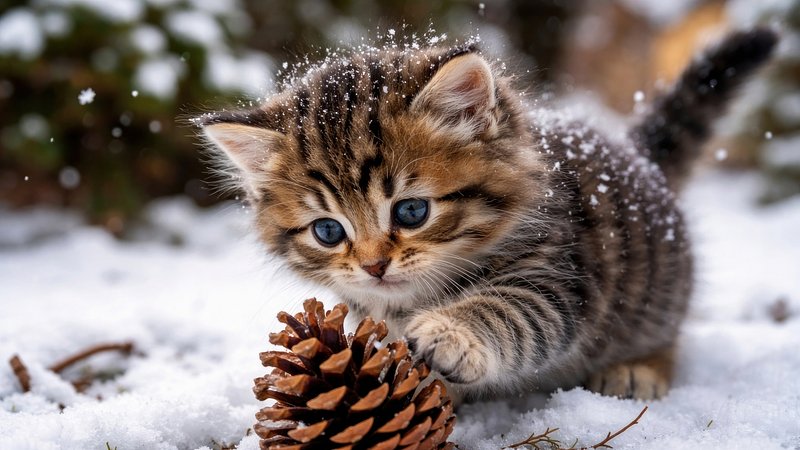 Cat In Snow Winter Cute Images | Free Photos, PNG Stickers, Wallpapers ...