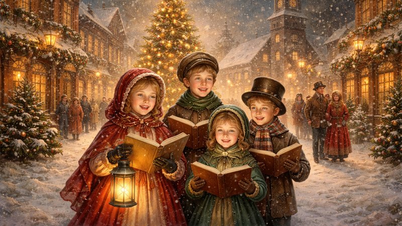 Xmas Town Lights Winter Celebration Wallpaper Images | Free Photos, PNG ...