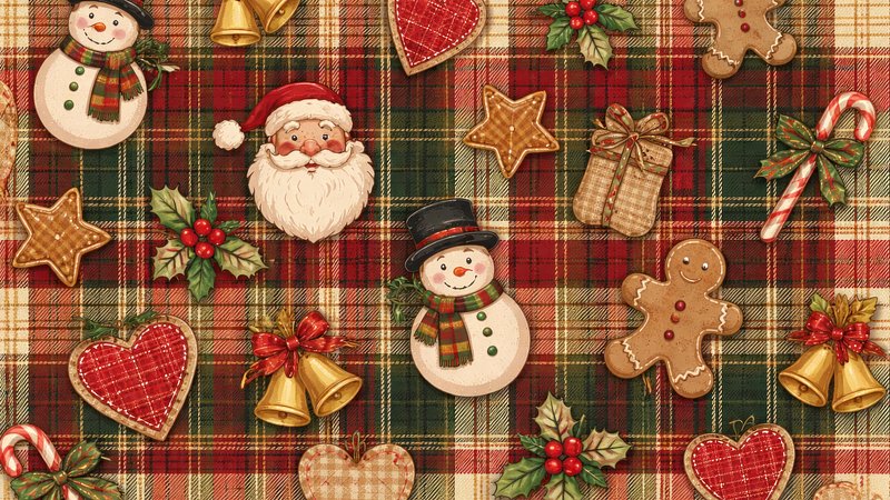 Vintage Christmas Wallpaper Background Festive Pattern Images | Free ...
