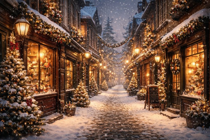 Christmas Street Light Wallpaper Festive JPG Images | Free Photos, PNG ...