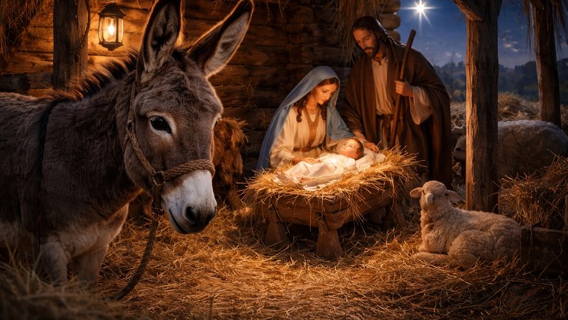 Jesus In The Manger Scene Nativity Holy Images | Free Photos, PNG ...