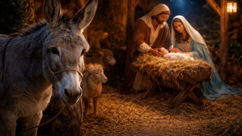 Jesus In The Manger Scene Family Images | Free Photos, PNG Stickers ...