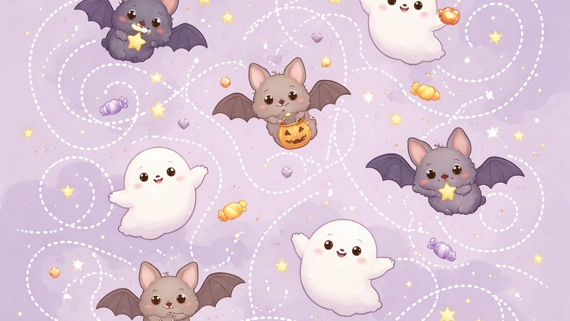 Bats Wallpaper Design Spooky Cartoon Background Images | Free Photos ...