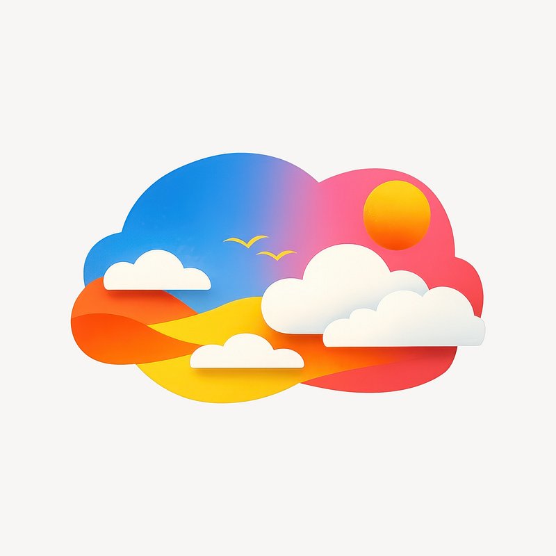 Cloud Paper Collage PNG Images | Free Photos, PNG Stickers, Wallpapers ...