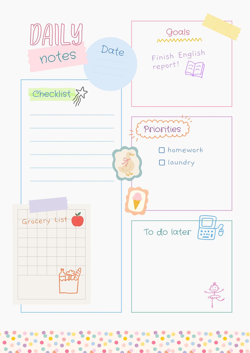 Plan Goal Template Planner Images | Free Photos, PNG Stickers ...