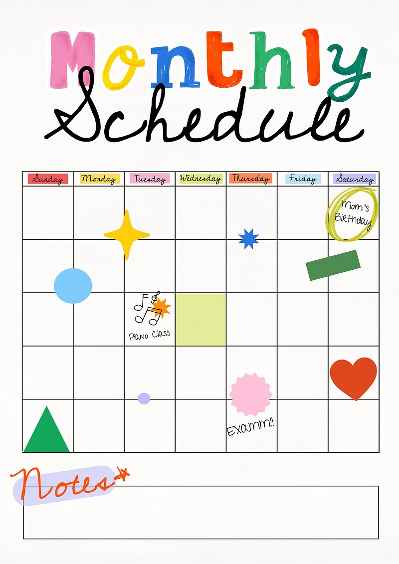 Timetable+images Template Images | Free Photos, PNG Stickers ...