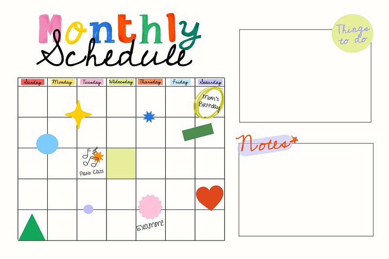 Timetable+images Schedule Images | Free Photos, PNG Stickers ...