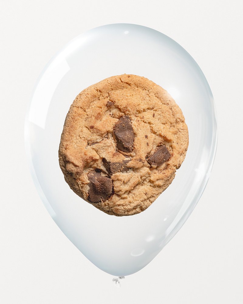 Chocolate chip cookie clear balloon | Free Photo - rawpixel