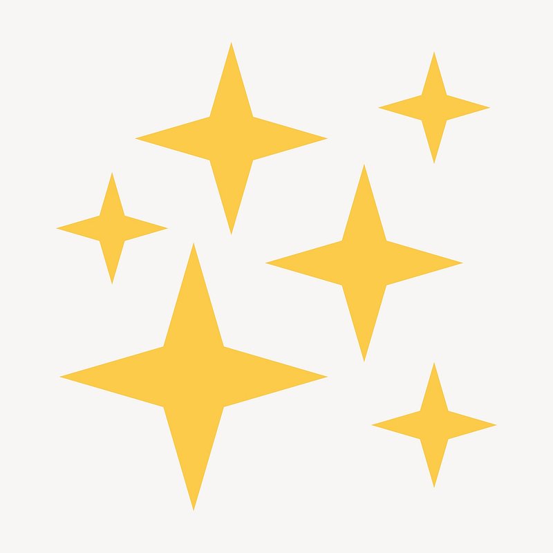 Yellow sparkle clipart, cute effect | Premium Photo - rawpixel