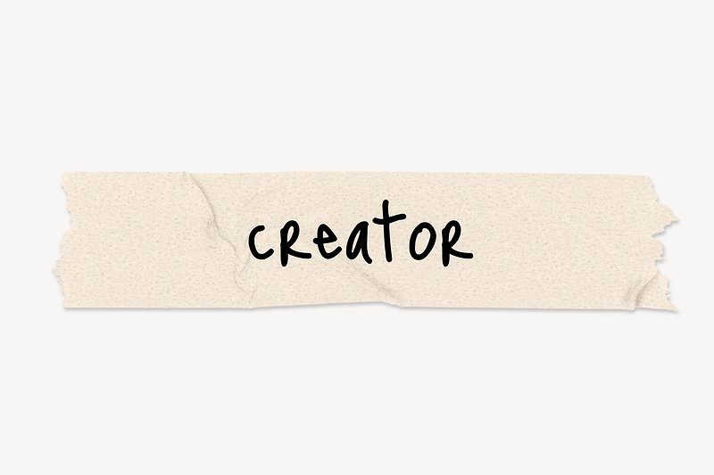Creator word, paper tape clipart | Free Photo - rawpixel
