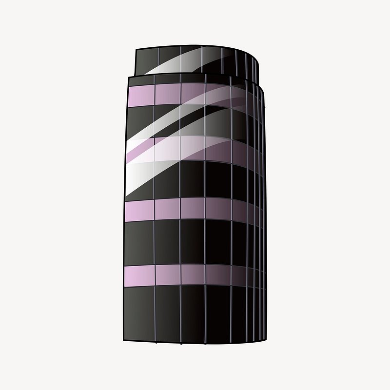 Modern office building sticker, cartoon | Free PSD - rawpixel