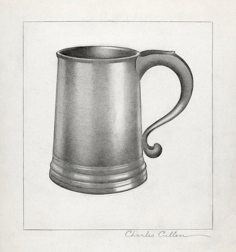 Pewter Mug (ca. 1936) Charles | Free Photo Illustration - rawpixel