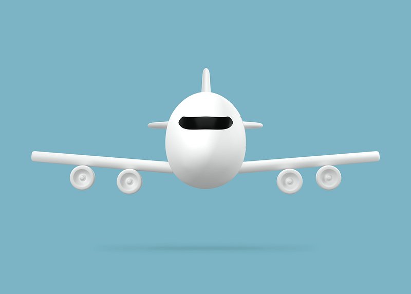 3D plane collage element, front | Premium PSD Illustration - rawpixel