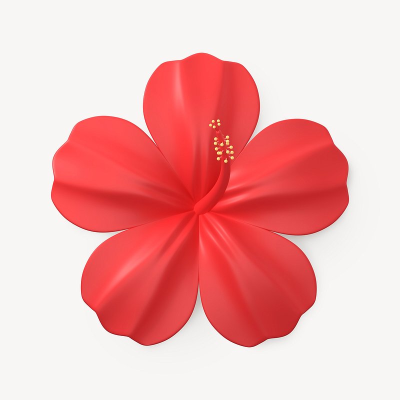 Red flower clipart, botanical design | Free Photo Illustration - rawpixel